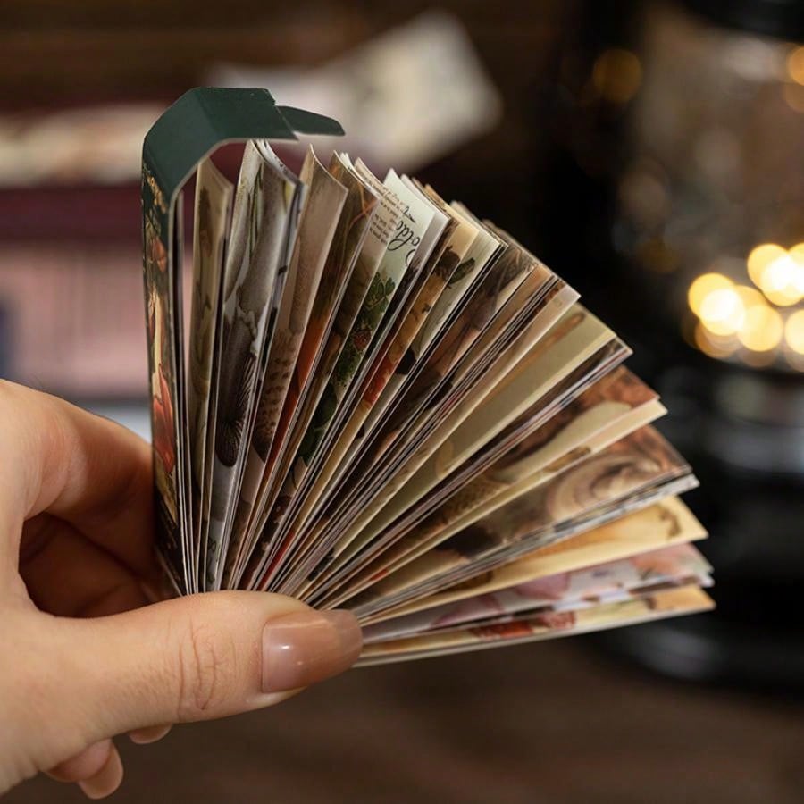 50 Hojas De Papel De Material Retro Pegable | Moda de Mujer | SHEIN México