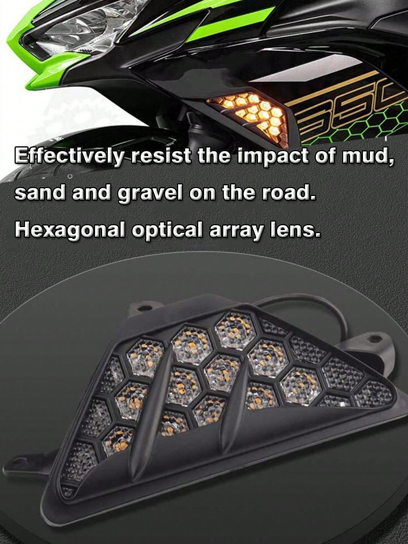 Motorcycles Accessories New LED Front turn signal light For KAWASAKI ZX ...