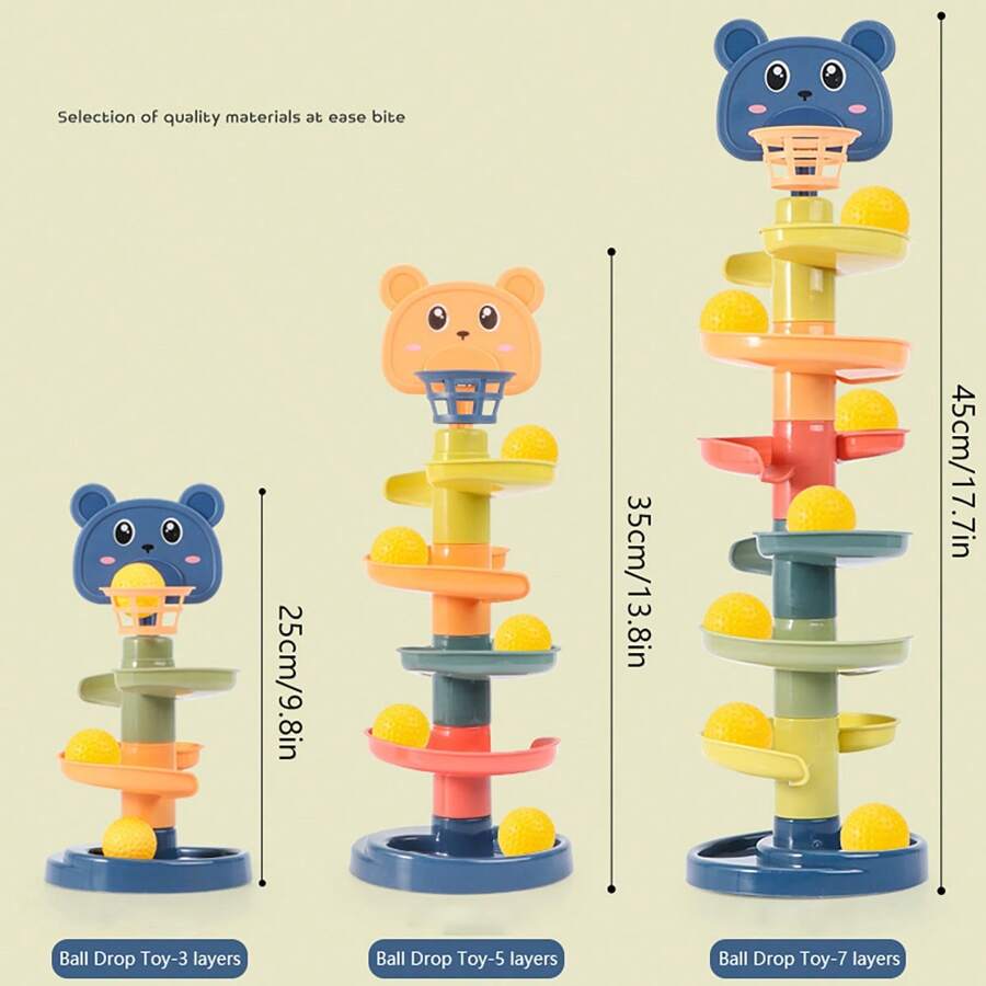 3 Layer Ball Drop Roll Swirling Tower for kids Sliding tower ...
