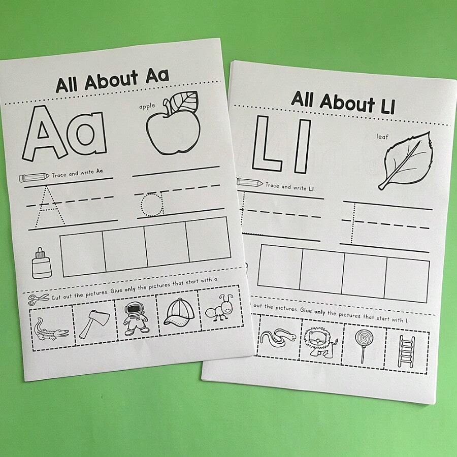 26 Alphabet Worksheets Hand Writting Letters From-A-to-Z Practice Paper ...