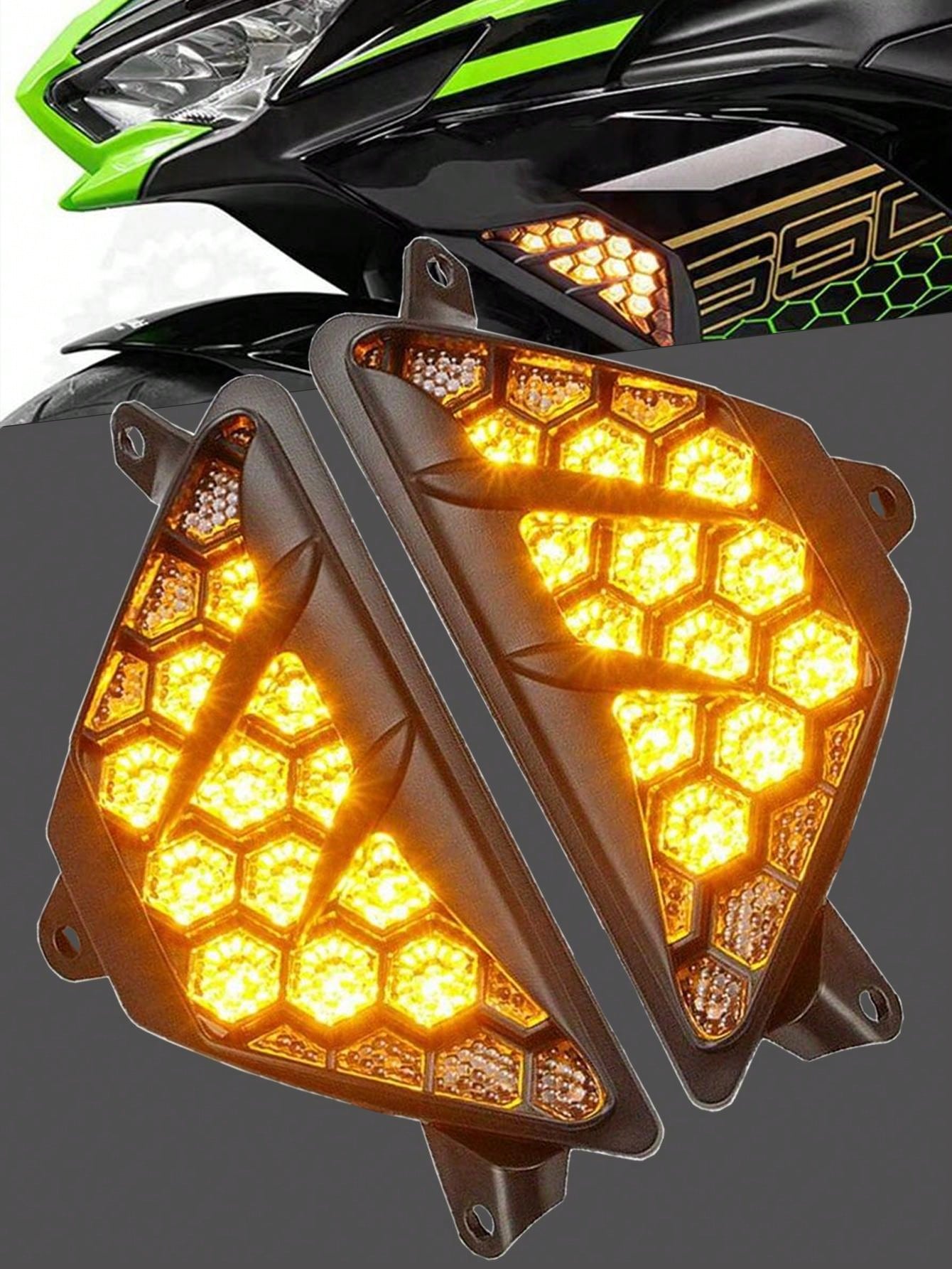 Motorcycles Accessories New LED Front turn signal light For KAWASAKI ZX ...