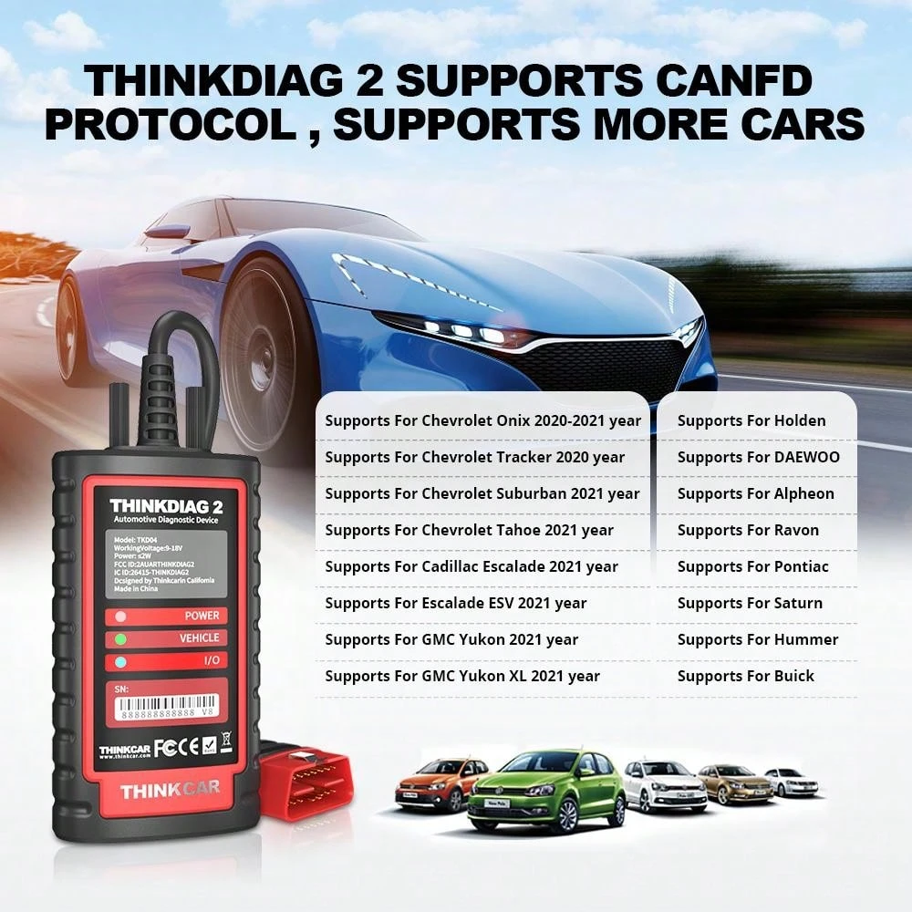 Thinkcar ThinkDiag 2 – OBD2 Diagnosegerät mit All-Reset-Service und ...