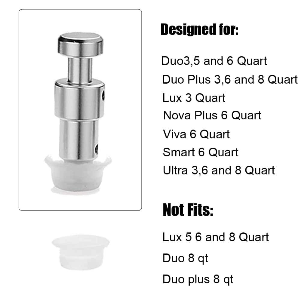 Pressure Cooker Float Valve Replacement For Duo60, Silver-colored Dual ...