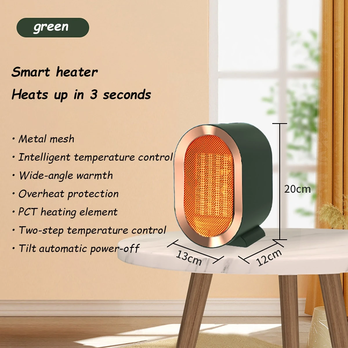 Ceramic Ptc Intelligent Electric Heater For Home Use, 1200w High Power ...