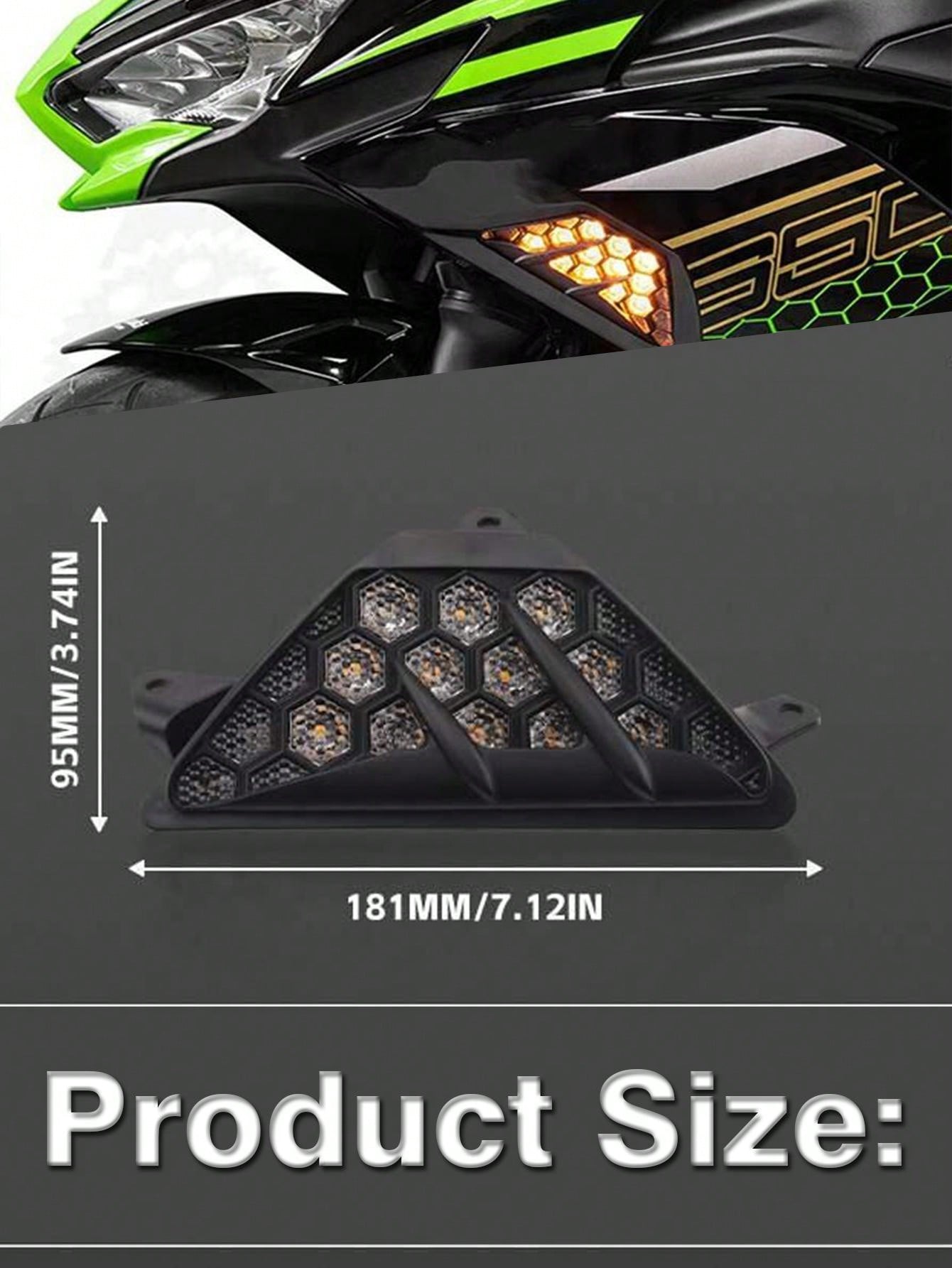 Motorcycles Accessories New LED Front turn signal light For KAWASAKI ZX ...