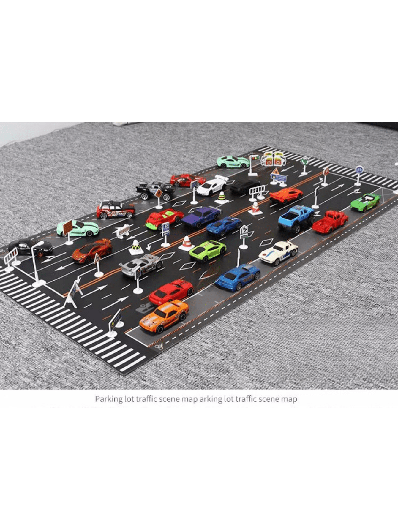 Realistic Simulation Parking Lot Map Portable Gaming Map With Road ...