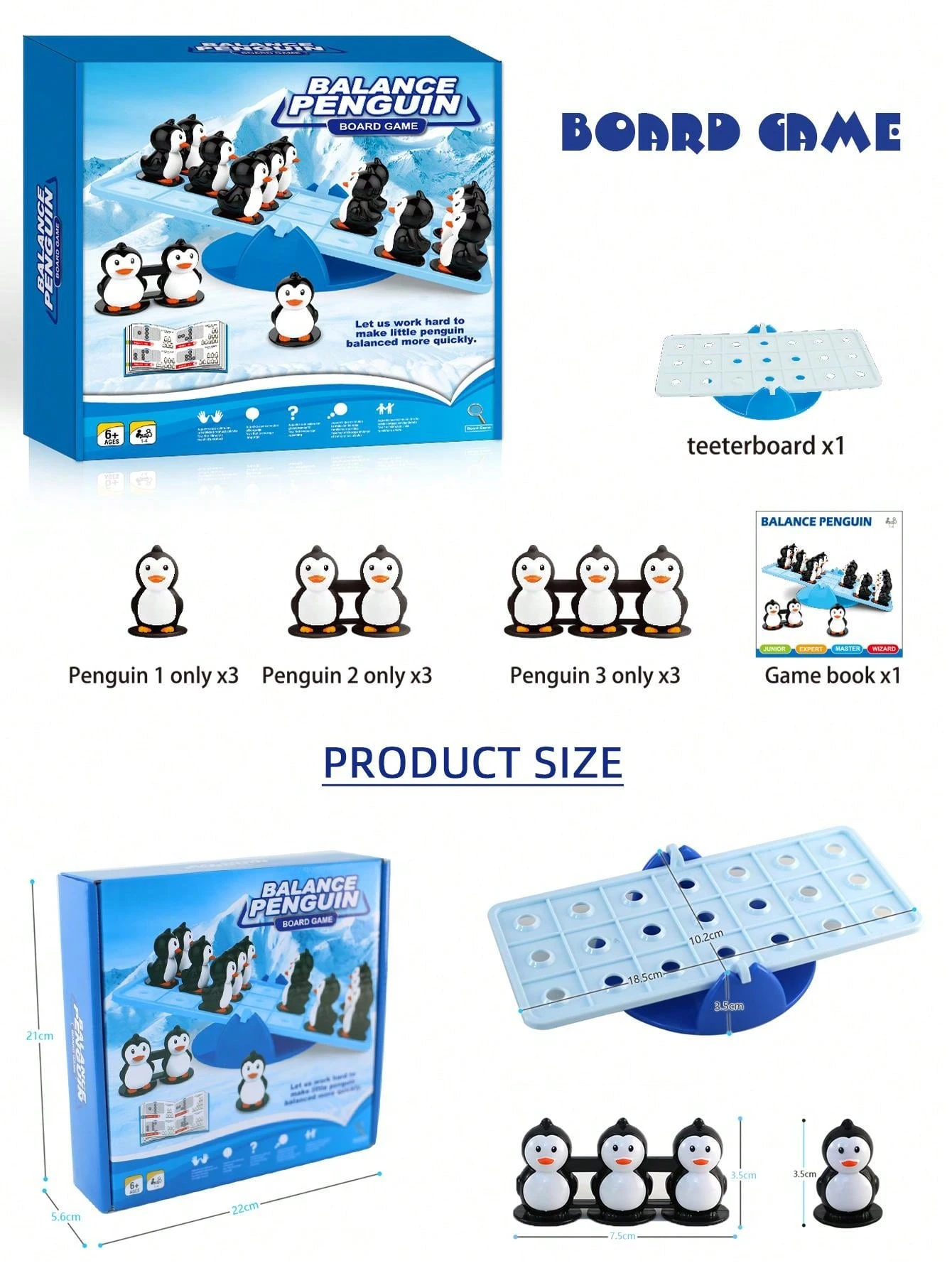 Balancing Penguin Interactive Puzzle Desktop Game, Improves Spatial Awareness, Parent-child Toy ...