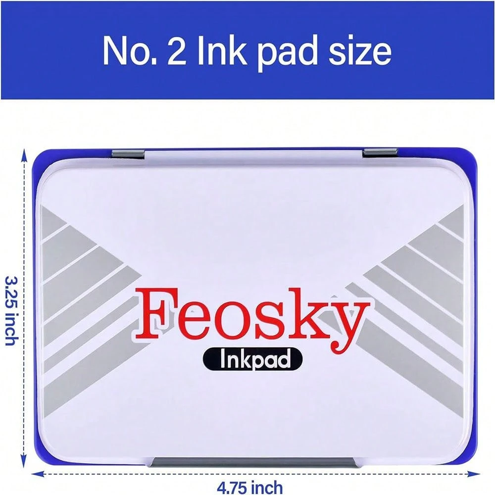 Quick-Dry Stamp Pad, Financial Stamp Pad, Ink Pad & Ink Box Set With ...