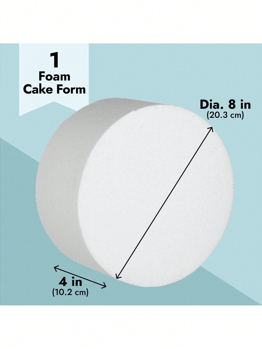 8 Inch Round Cake Dummy, Foam Cake Form (White, 8x4 Inches) | SHEIN USA