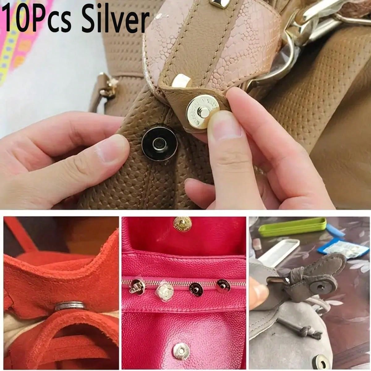 10 pcs Silver 14mm Magnetic Button Clasps Snaps Fastener Clasps Craft ...