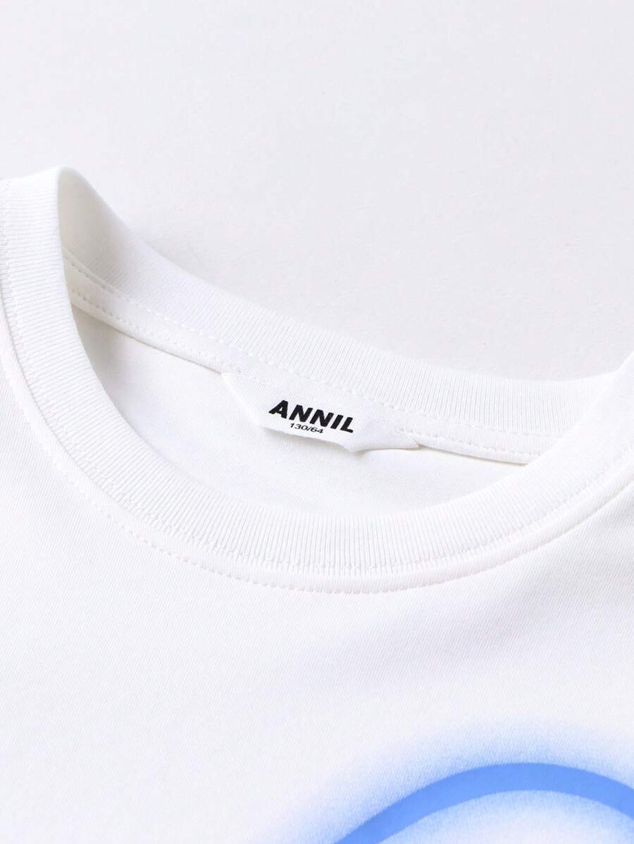 Annil เสื้อใส่ด้านในสำหรับสาวๆ ฤดูใบไม้ผลิและใบไม้ร่วง เสื้อยืดคอกลมแขน ...
