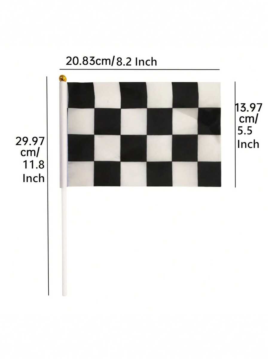 10pcs Mini Checkered Race Flag, 5.5*8.2in, Ideal For Kids' Sports ...