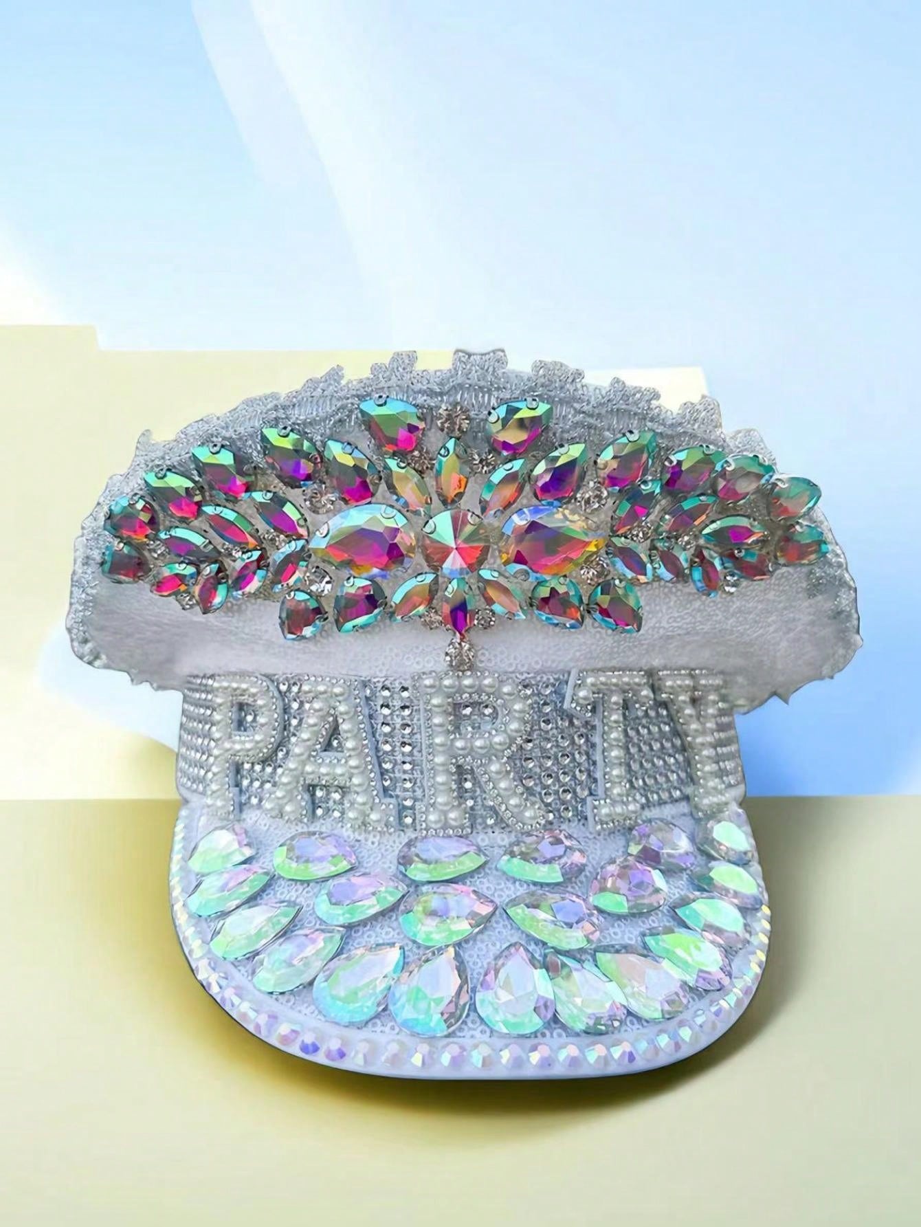 One Piece Unisex Large Water Rhinestone White Dotted Polyester ...