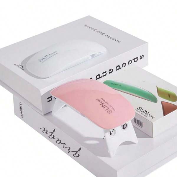 UV Gel Nail Lamp, 1pc 6W Pink Mini Mouse Nail Lamp Nail Dryer Machine UV/LED Lamp Portable Micro ...