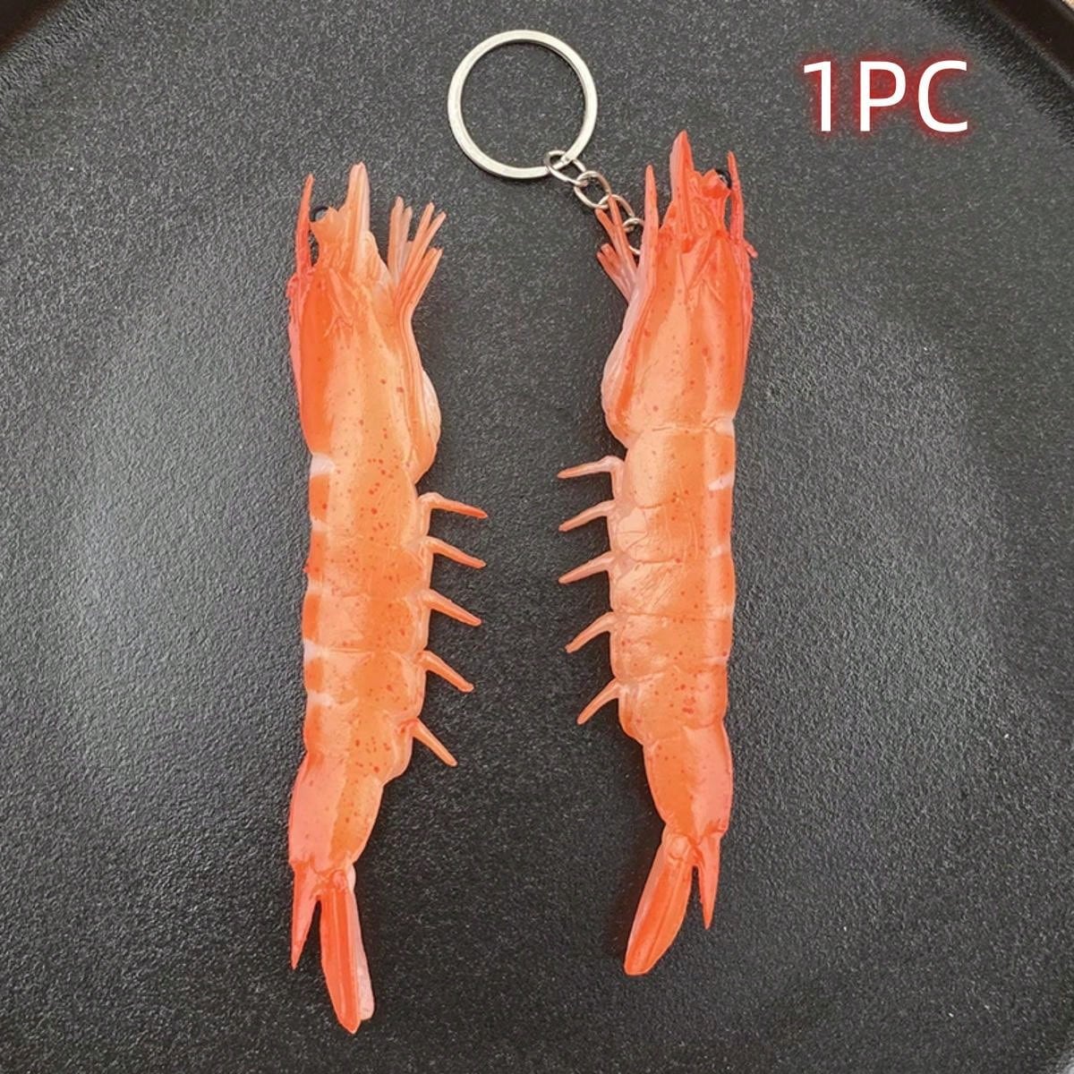1pc Simulated Food Keychain, Shrimp Model Pendant Diy Keychain ...