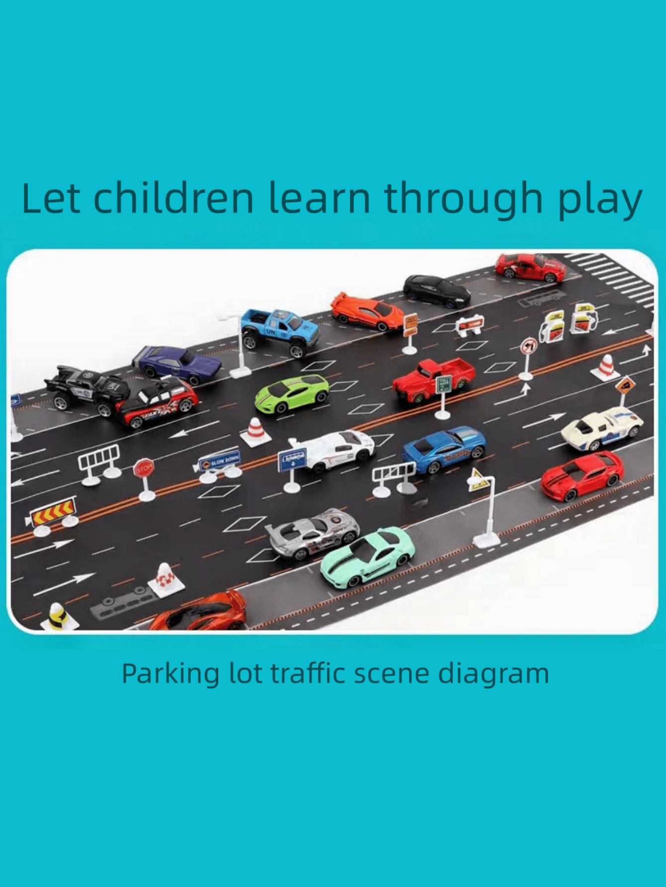 Realistic Simulation Parking Lot Map Portable Gaming Map With Road ...