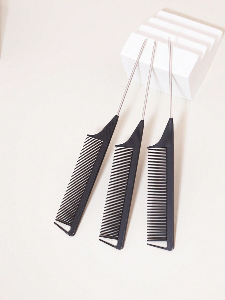 3pcs Professional Stainless Steel Hair Styling Comb Set With Fork ...