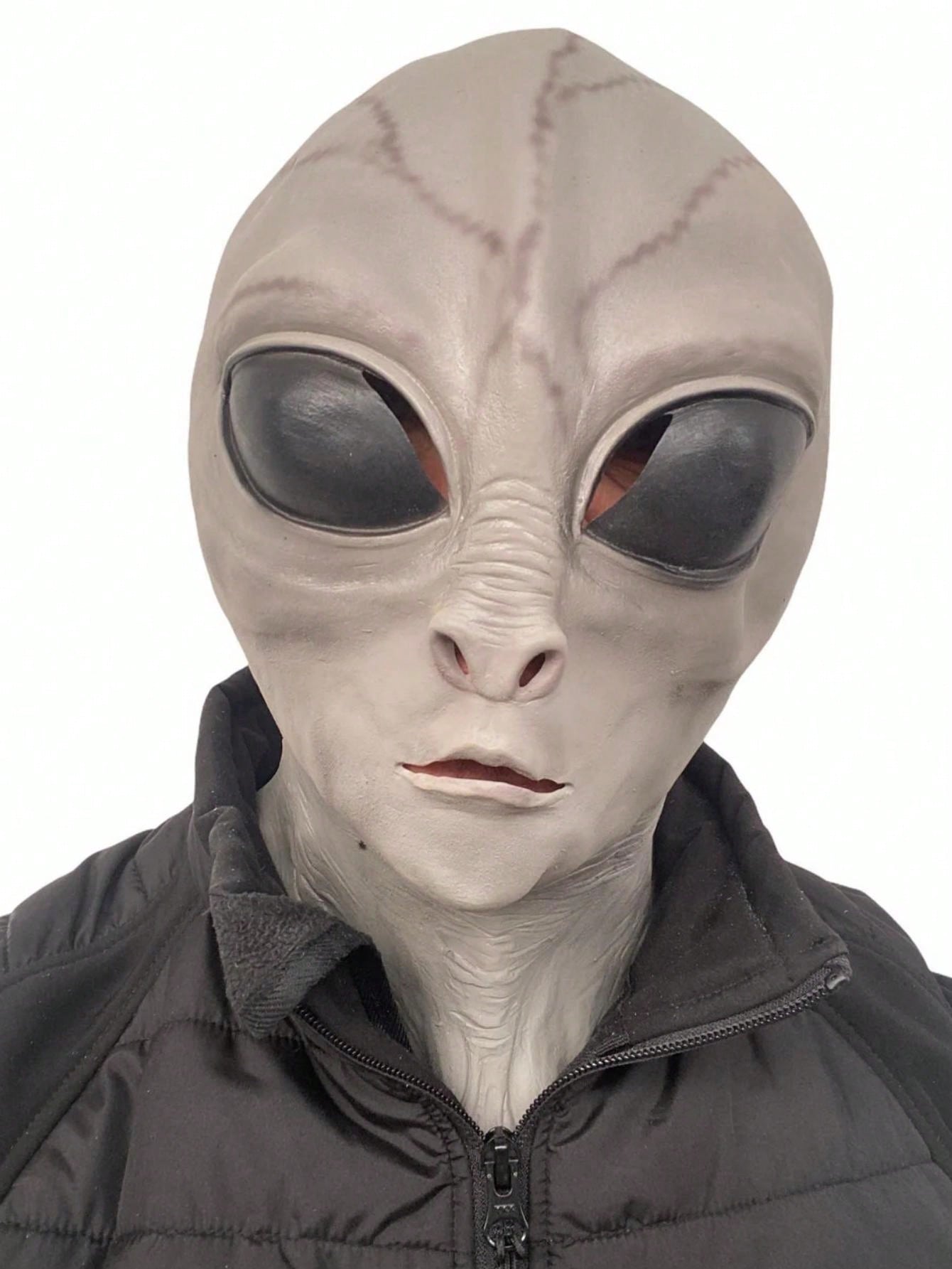 Grey Alien Mask UFO Extra Terrestrial Roswell Spaceman Costume ...