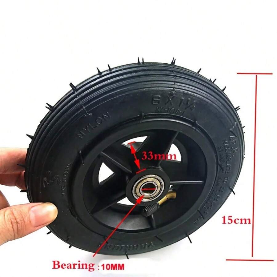 6 Inch 6x1 1/4 Inner Tube Outer Tyre Wheel For 6x1 1/4 Inflation ...