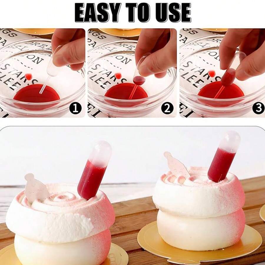 50 PCS 4ml Plastic Squeeze Pipette, Squeeze Squeezer Baking Tools ...