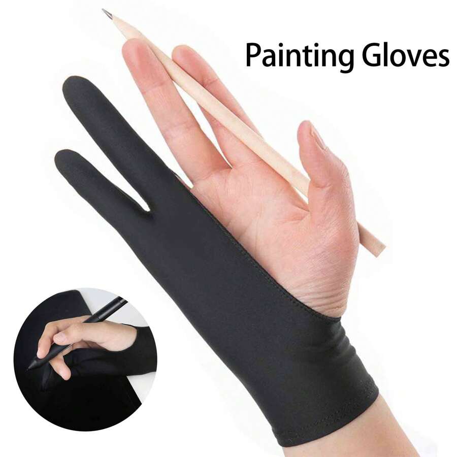 2-finger Art Drawing Gloves For Preventing Touching, Staining And ...