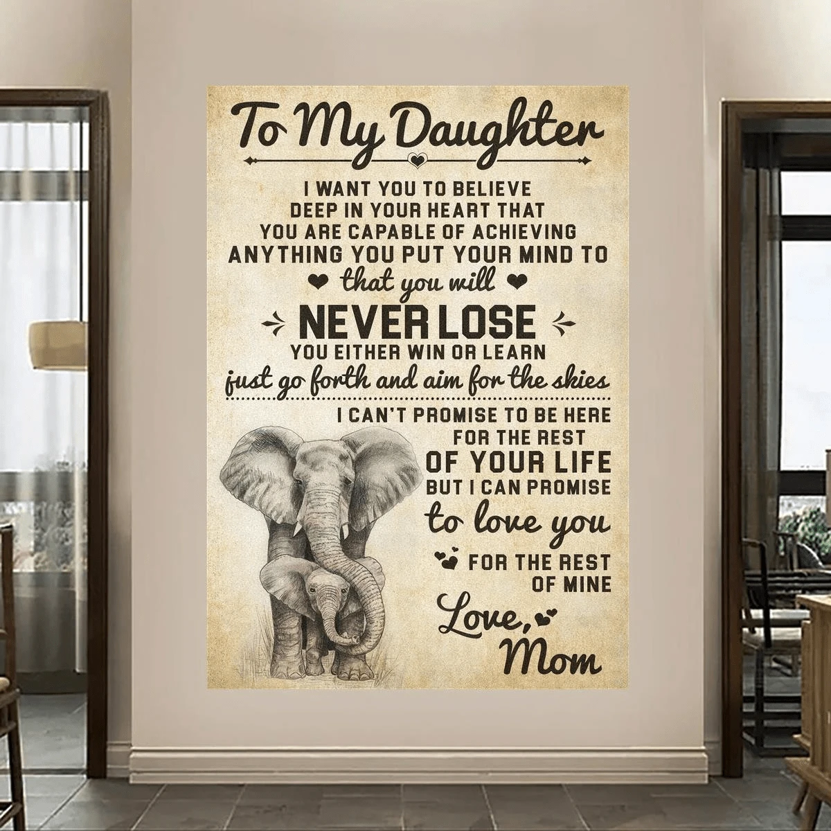 1pc Inspirational Quote Wall Art For Daughters - Encouraging Gift For ...