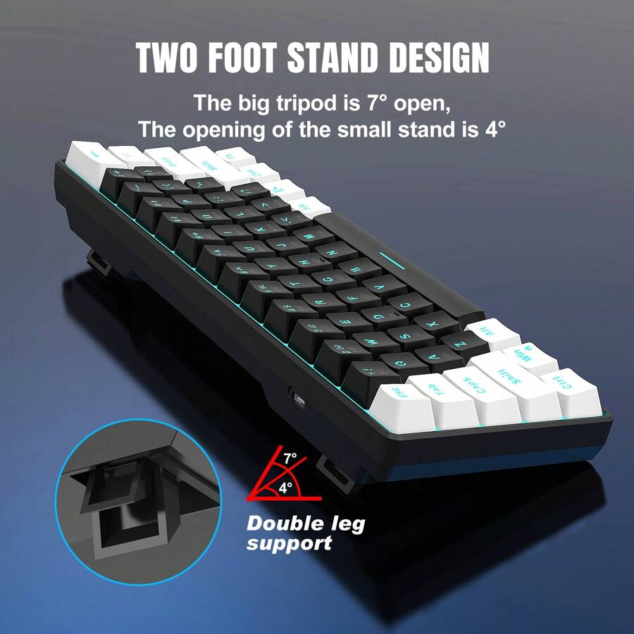 HXSJ Hxsj V900 61-key Mechanical Keyboard Compact Mini Blue Switch ...