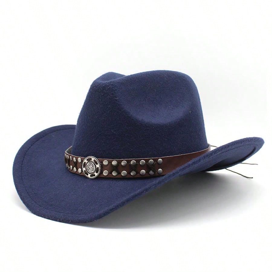 New Vintage Wool Western Cowboy Hat For Womem Men Wide Brim Cowgirl ...