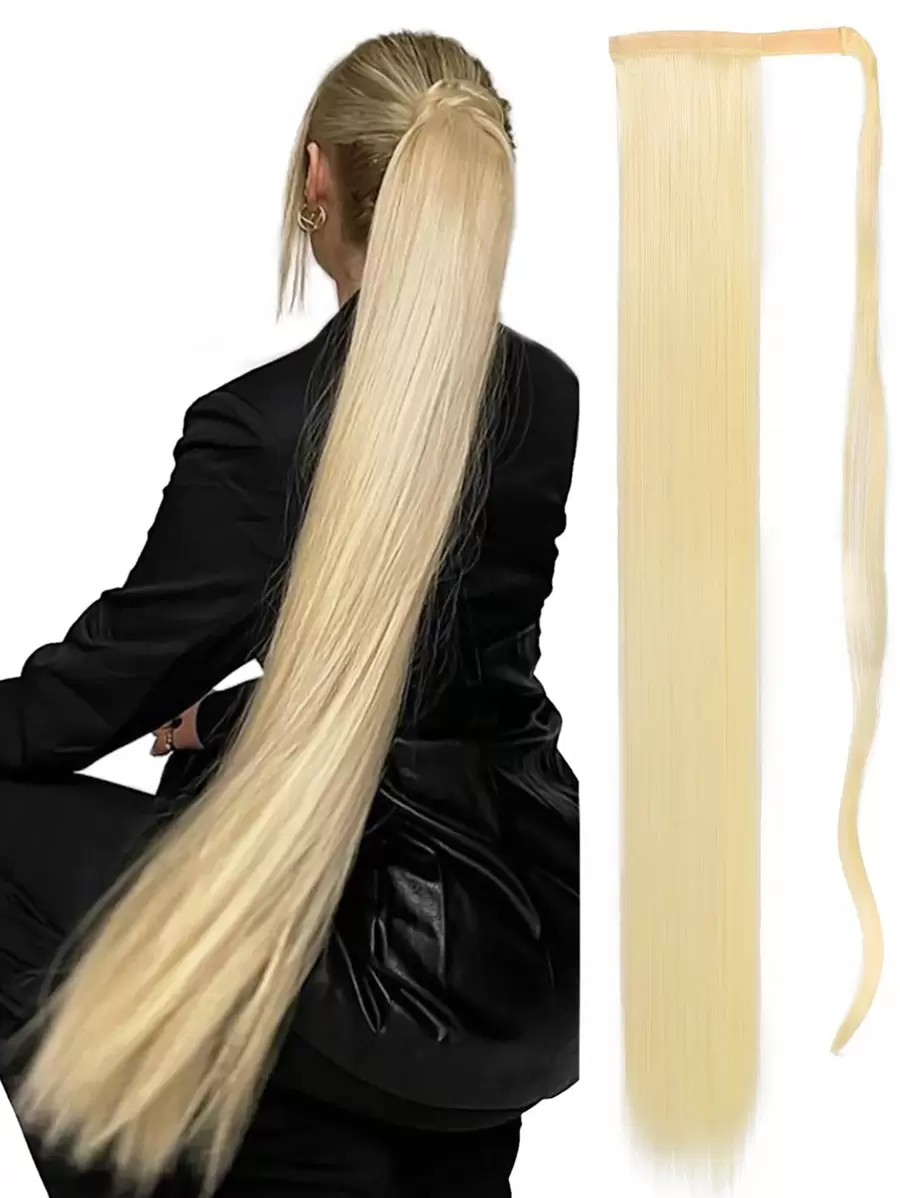 Blonde Long Ponytail Extension Clip in Ponytail Extension Wrap Around ...