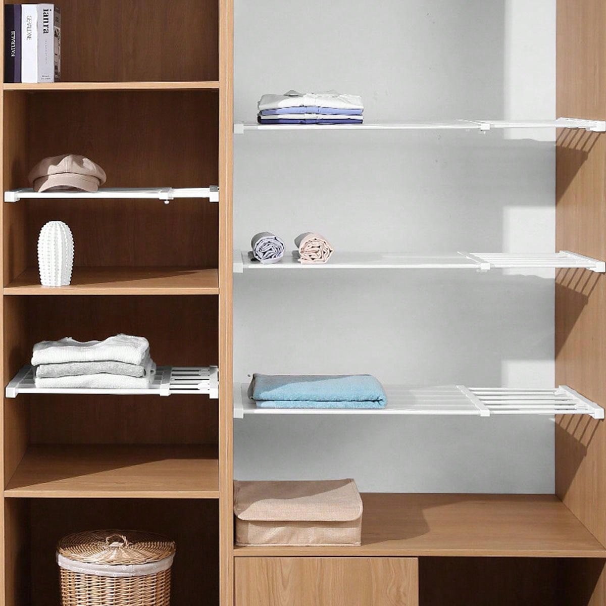 1pc Wardrobe Partition Layered Rack Wardrobe Cabinet Storage Rack ...