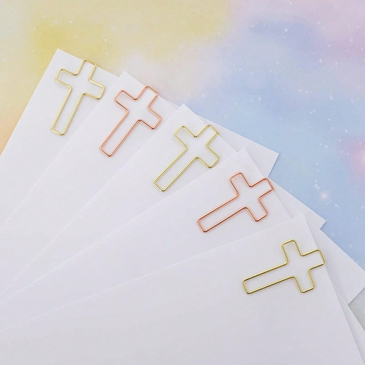 10/25/50PCS Cross Paper Clips, Bible Paper Clips, Journaling Paper ...