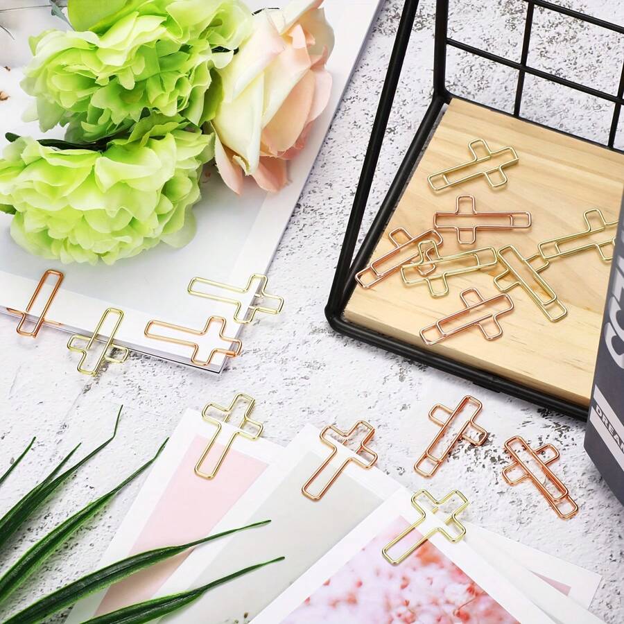 10/25/50PCS Cross Paper Clips, Bible Paper Clips, Journaling Paper ...
