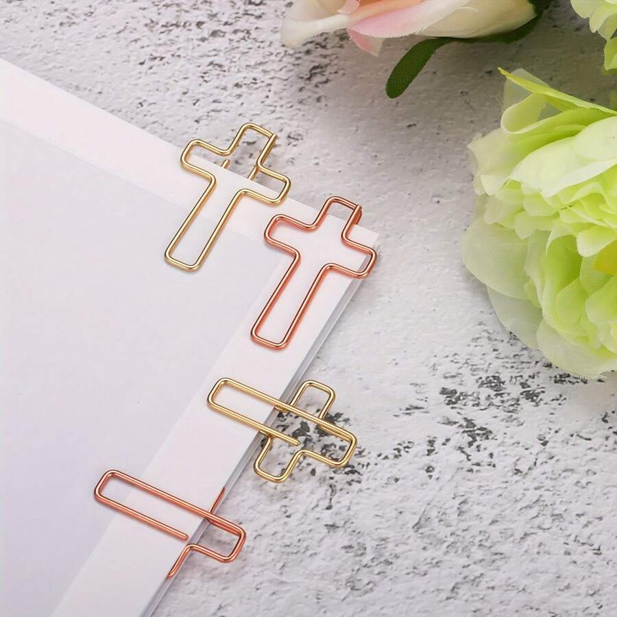 10/25/50PCS Cross Paper Clips, Bible Paper Clips, Journaling Paper ...