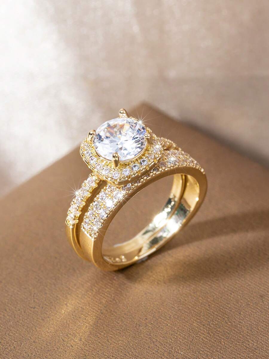 2pcs New Couple Rings For Ladies Set Lovers Ring Finger Jewelry Women's ...