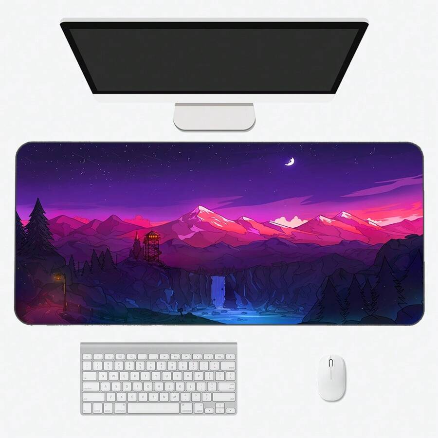 Oversized Deep Forest Firewatch Laptop Gaming Mouse Pad Gaming Mouse ...