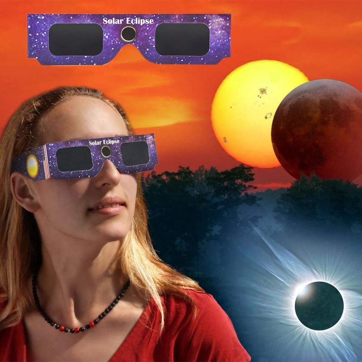 10pcs Paper Solar Eclipse Glasses, Suitable For Observing Eclipses And ...