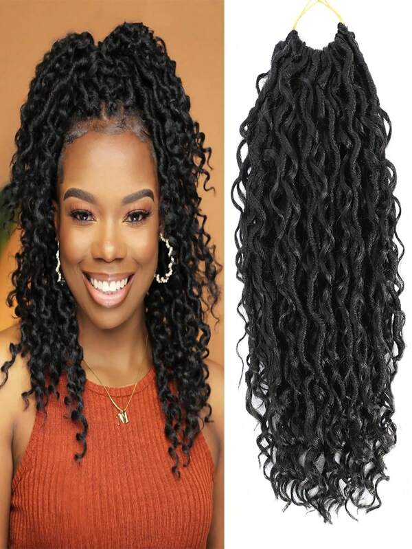 1 Pack Goddess Faux Locs Crochet Hair, 14 Inch Goddess Bohemia Locs ...