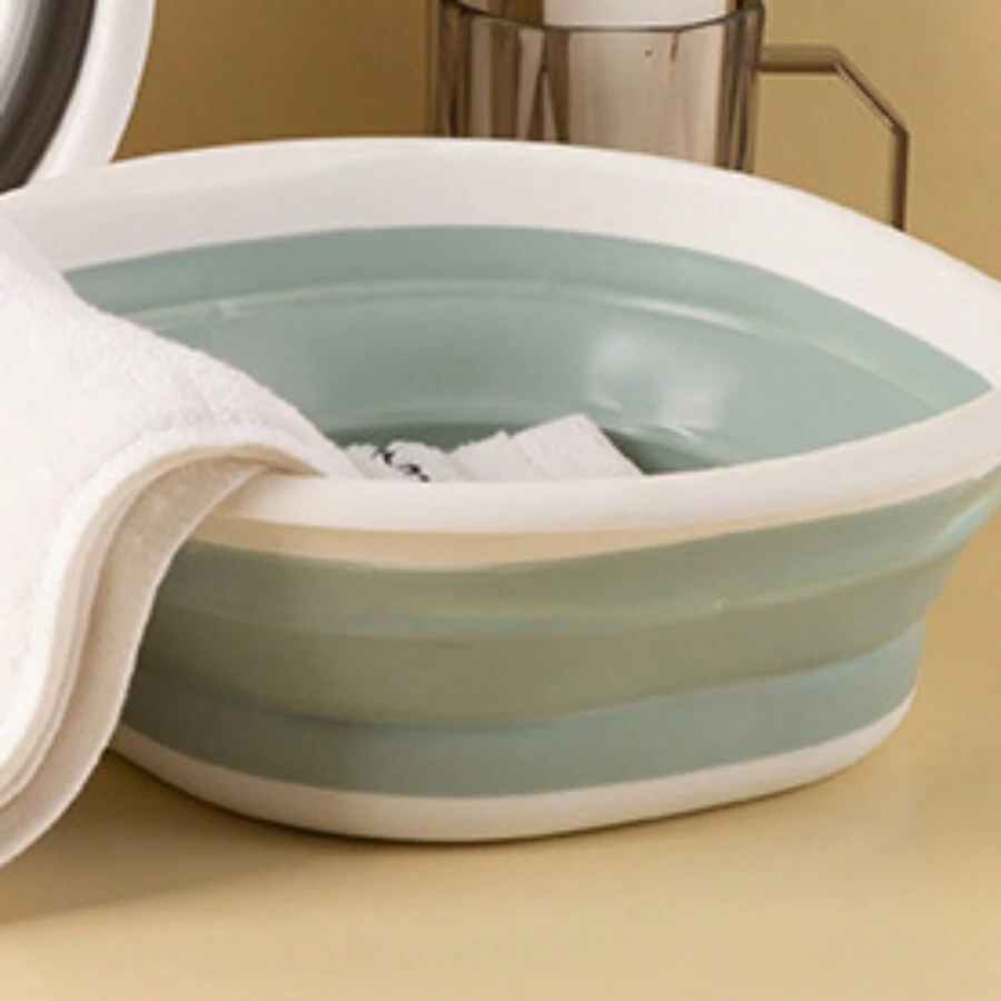Portable Foldable Wash Basin, Foot Basin, Vegetable Basin, Plastic Foot ...