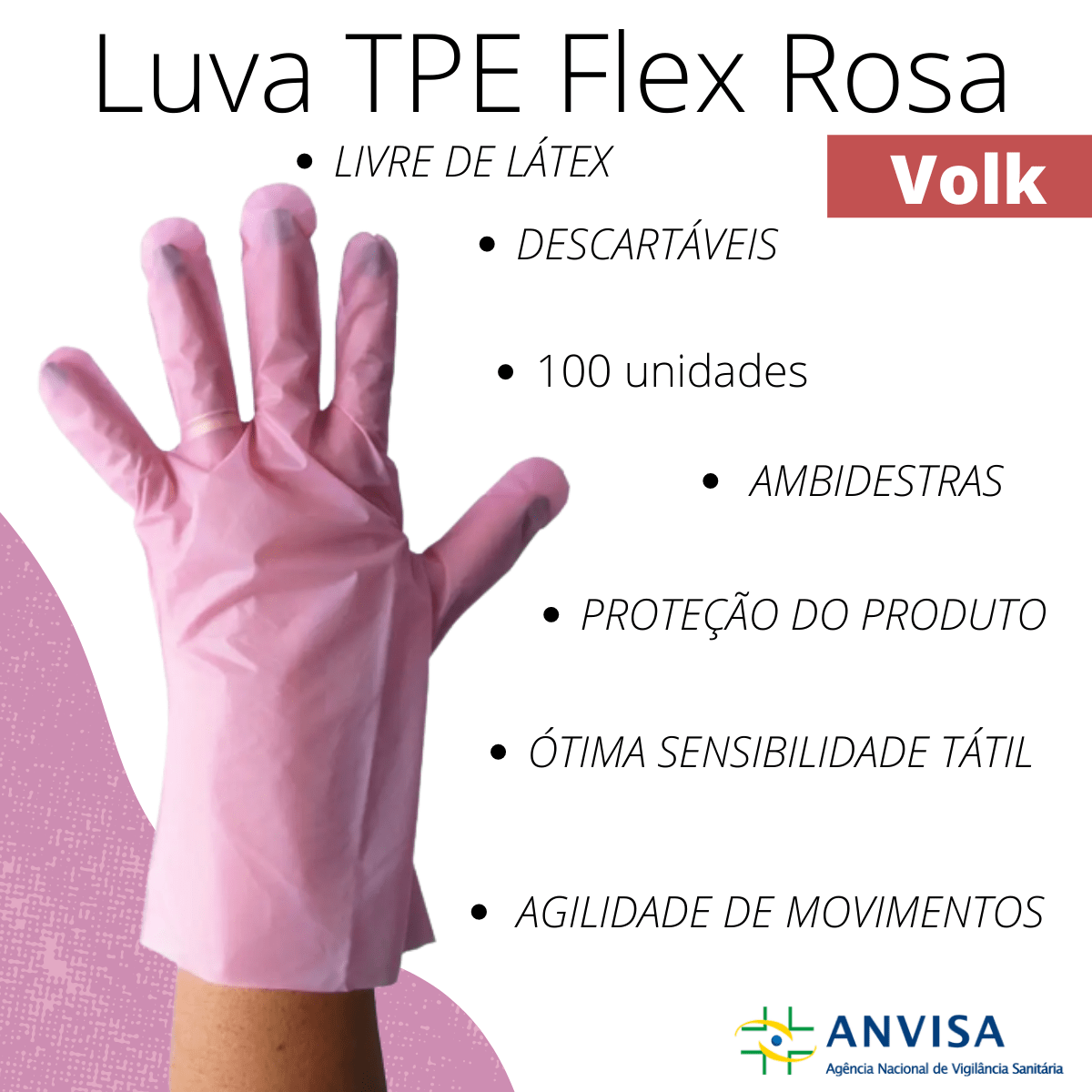 1000 Luvas Descartáveis Viniflex TPE FLEX Volk | SHEIN Brasil