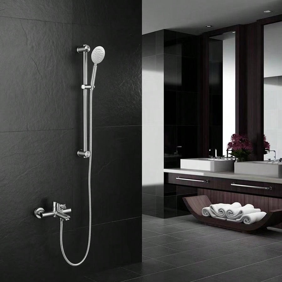 304 Stainless Steel Shower Mixer And Bath Faucet, Wall Mounted ...