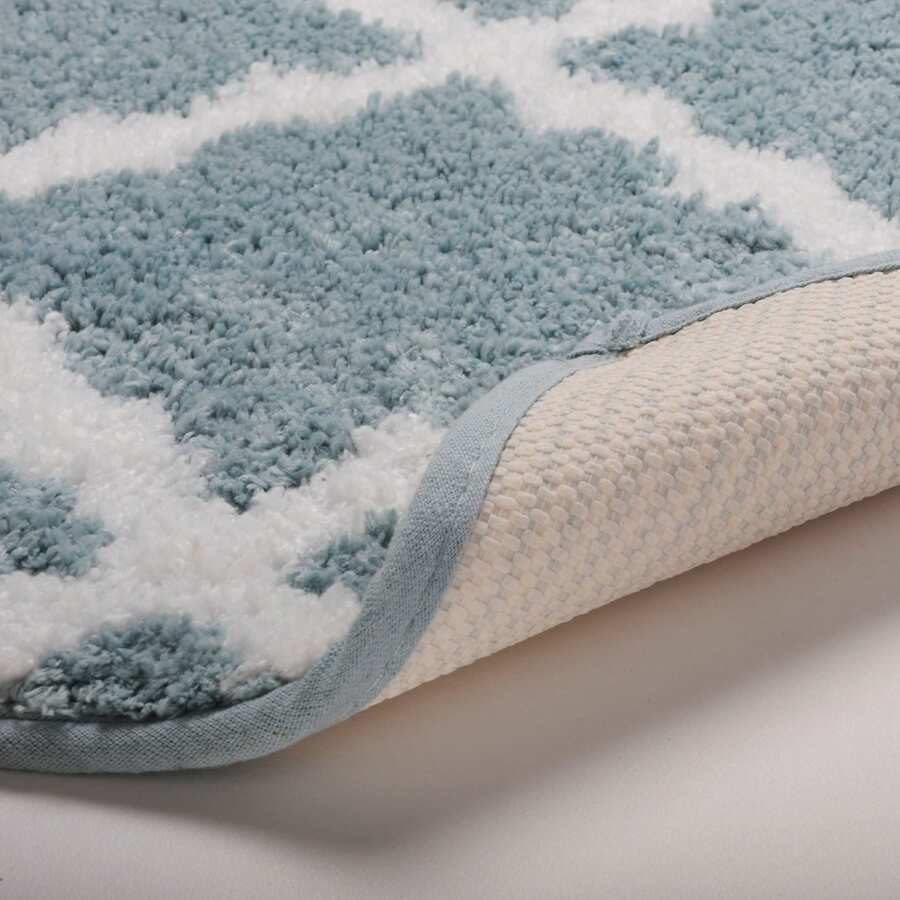 Bibb Home Trellis Micro Shag Bath Rugs | SHEIN USA