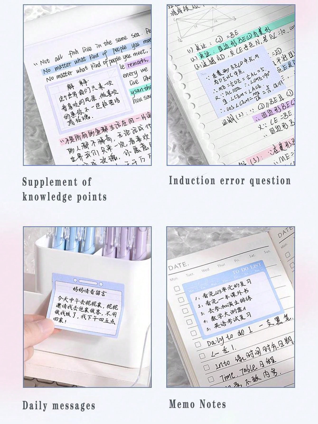 256pcs Coil-Style Sticky Notes, For Students' Note Taking, Indexing ...