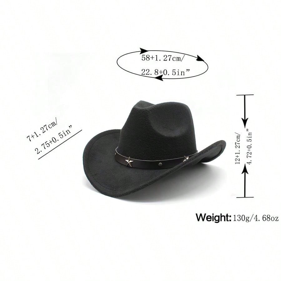 Cowboy Hat Caps for Men Country Women's Hat Faux Leather Sunhat Wild ...