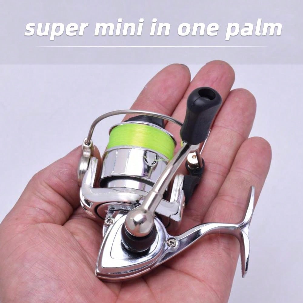 1pc Mini Portable Spinning Reel Fishing Wheel Set - Hand Crank Metal ...