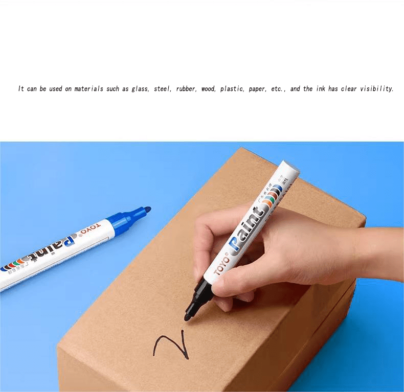 3pcs Blue Paint Pens For Drawing, Writing, Designing, Signature Etc ...