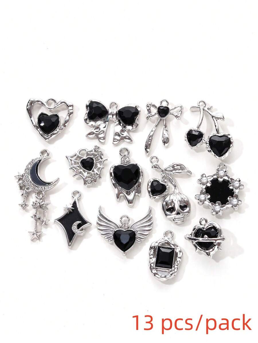 6/13 Peças Conjunto De Pingentes Com Incrustações De Strass De Liga ...