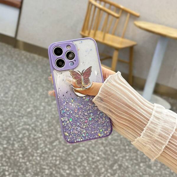 1pc Purple Starry Sky Glitter Powder Camera Lens Protection Anti-shock ...