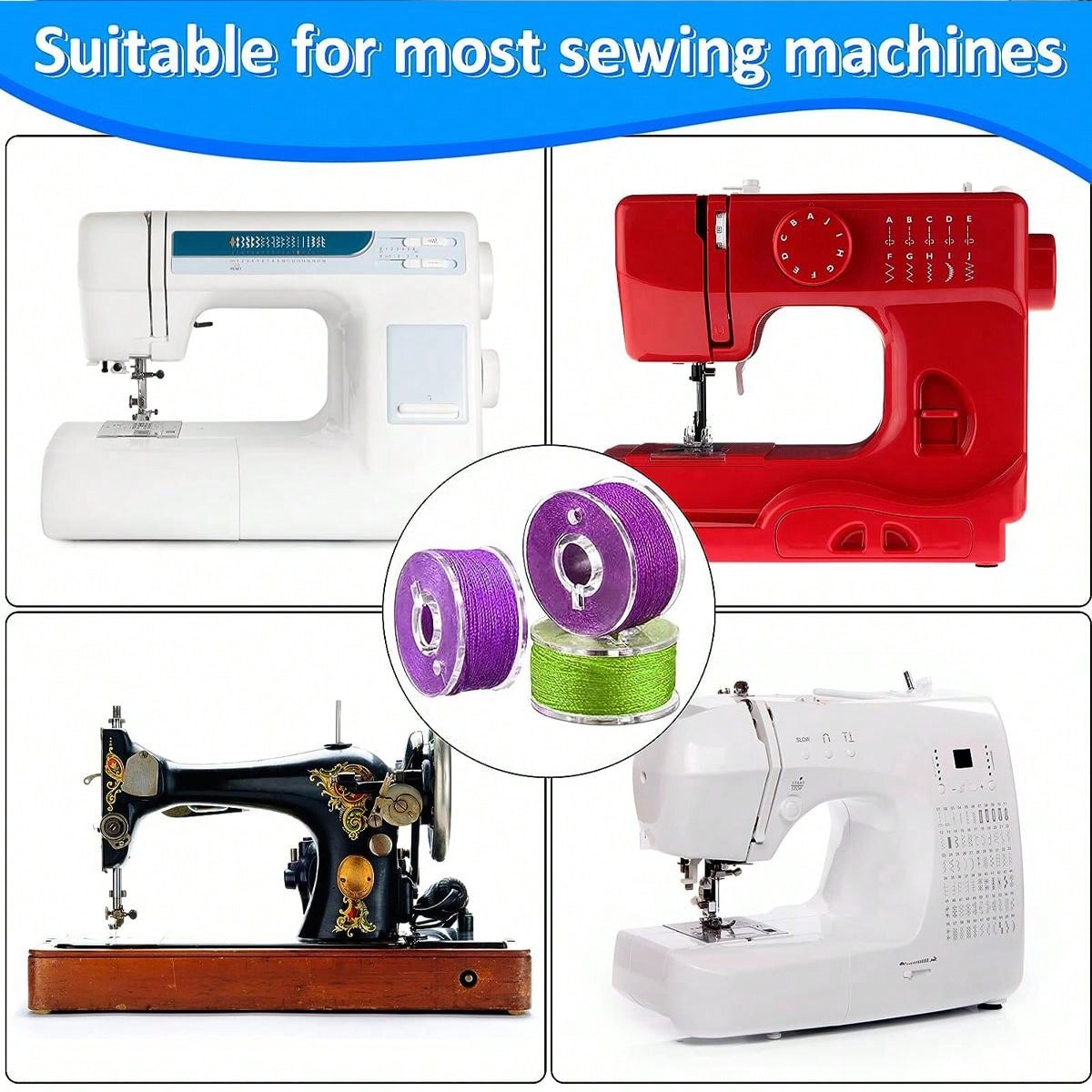 36-color Sewing Thread With Storage Box, Compatible With Sewing ...