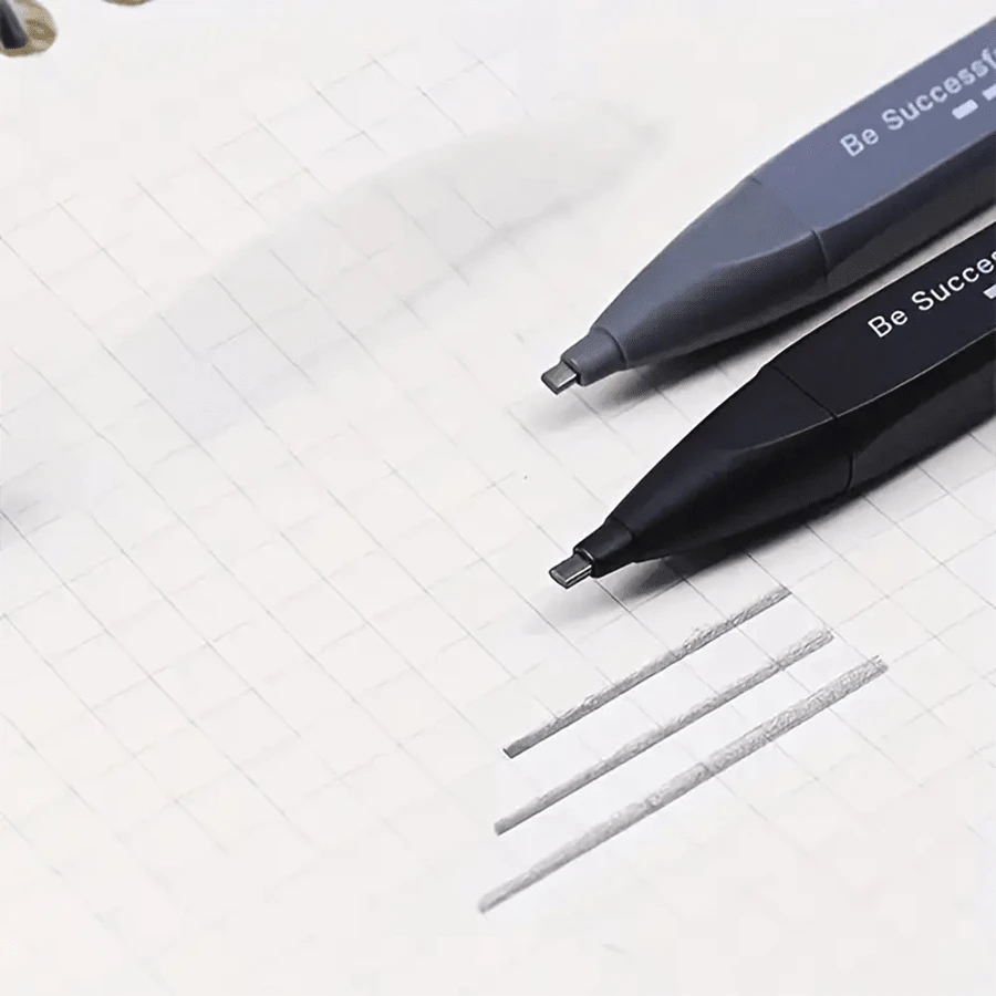 1pc Mechanical Pencil Lead Refill With 12pcs Lead Refills & 2B Black ...