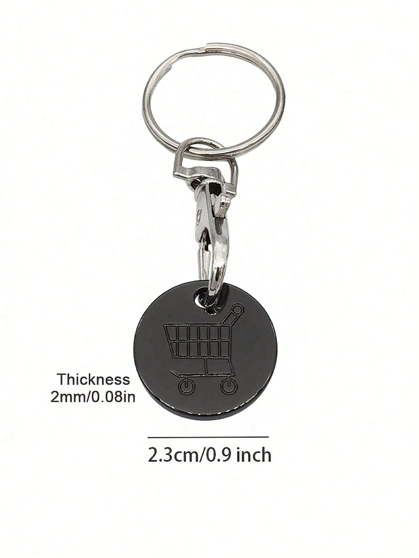 1pc Shopping Cart Coin Keychain European And American Supermarket Hand ...